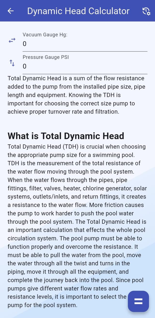 Pool Pump Head Loss Calculator - Dynamic Head Guide | Pool Chemical ...